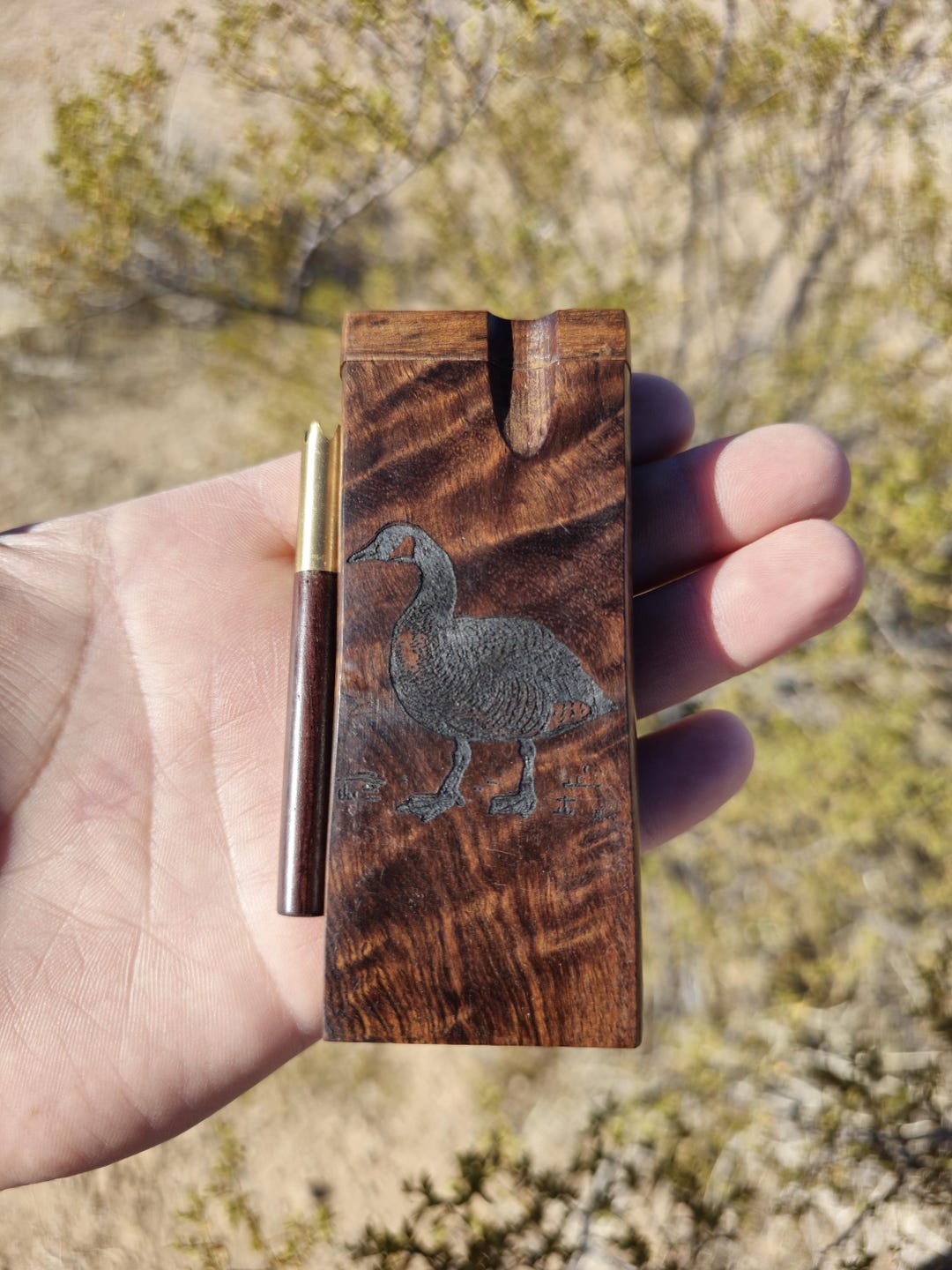 Sisso American Goose One Hitter Dugout Stash Box, Brass Bat W/ Sisso ...