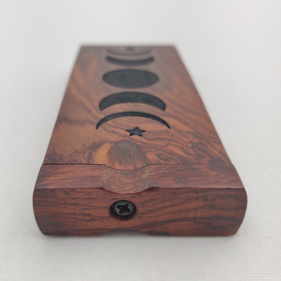 Moon & Star Rosewood Dugout Stash Box, Brass One Hitter Grinder Bat W ...