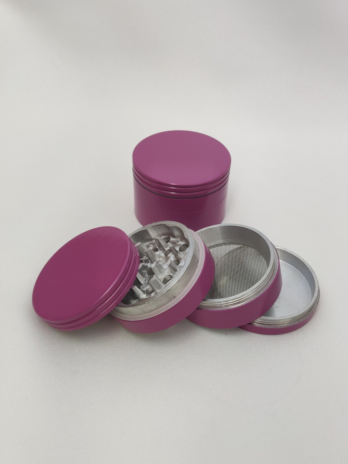 Purple Herb Grinder With Catcher 2 Metal Grinder for | Etsy