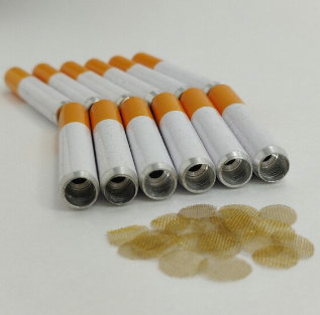 12PK Dugout One Hitter Bats (3" or 2") Metal Cigarettes - 25 Screens ...