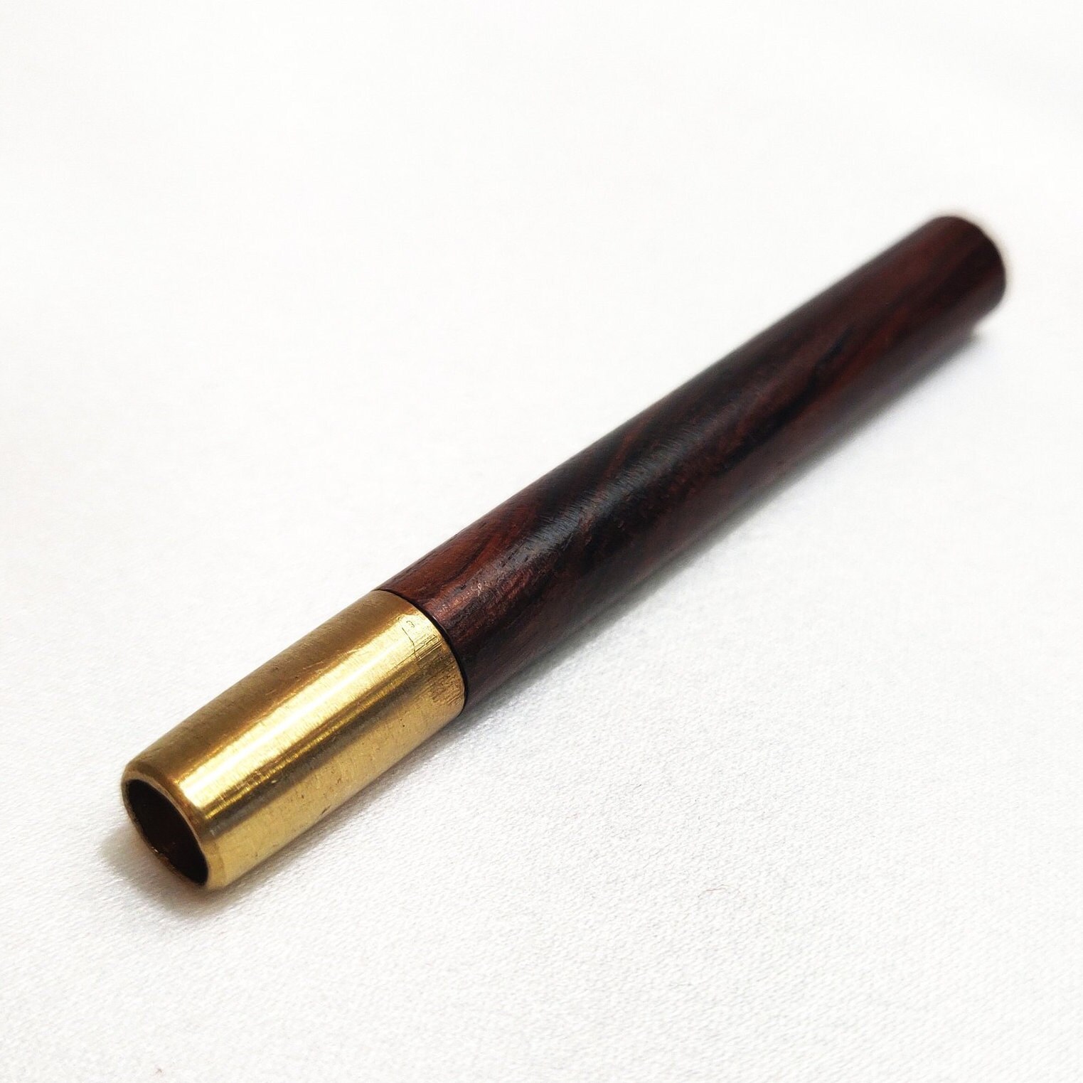 6 Brass One Hitter Pipes W/ Rosewood Adornment - Value Pack One Hitter ...