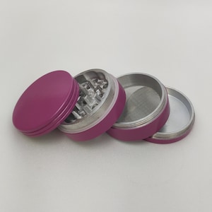 Purple Herb Grinder With Catcher, 2" Metal Grinder for Herbs, 4 Piece ...