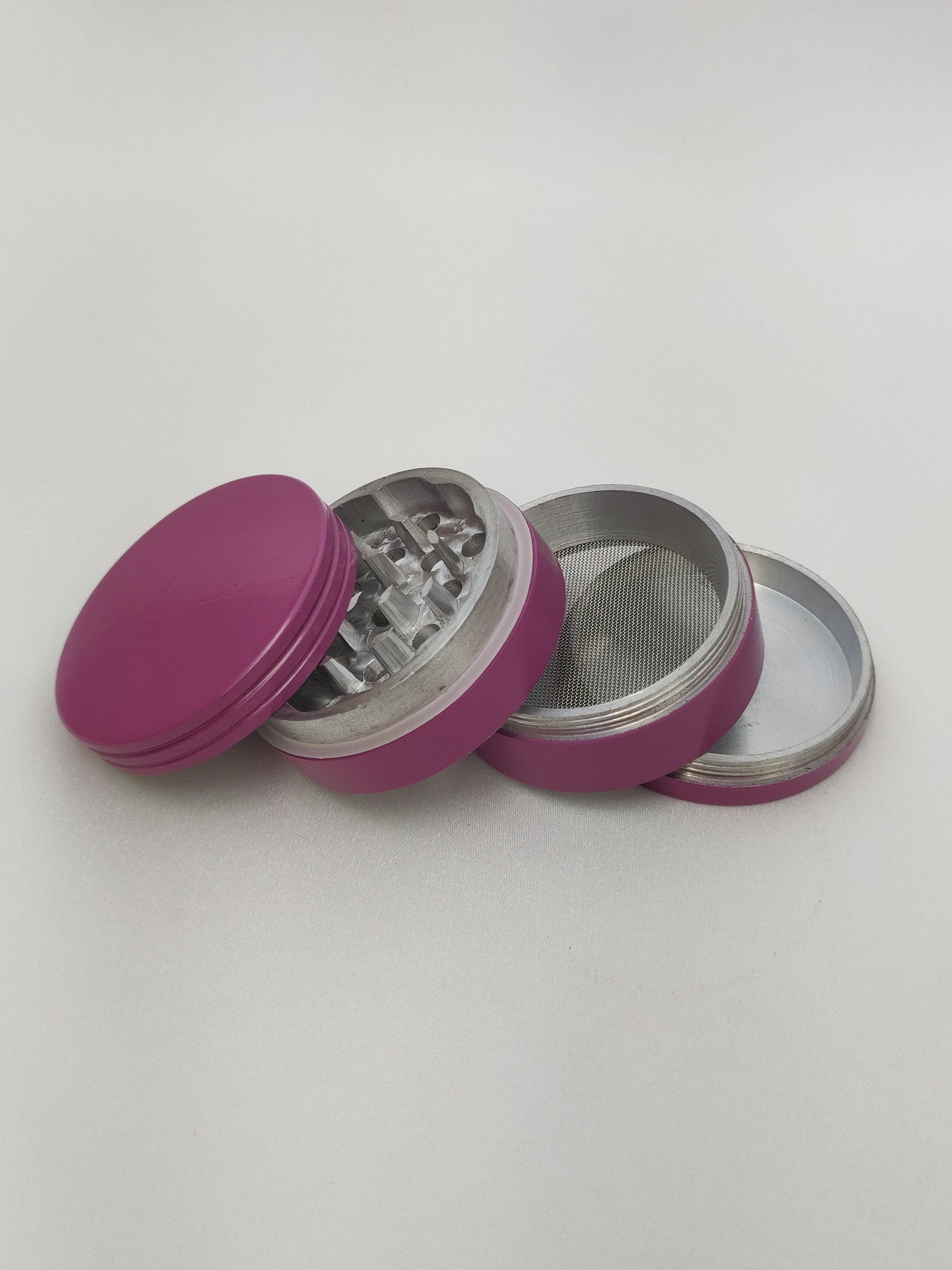 Purple Herb Grinder With Catcher 2 Metal Grinder for - Etsy