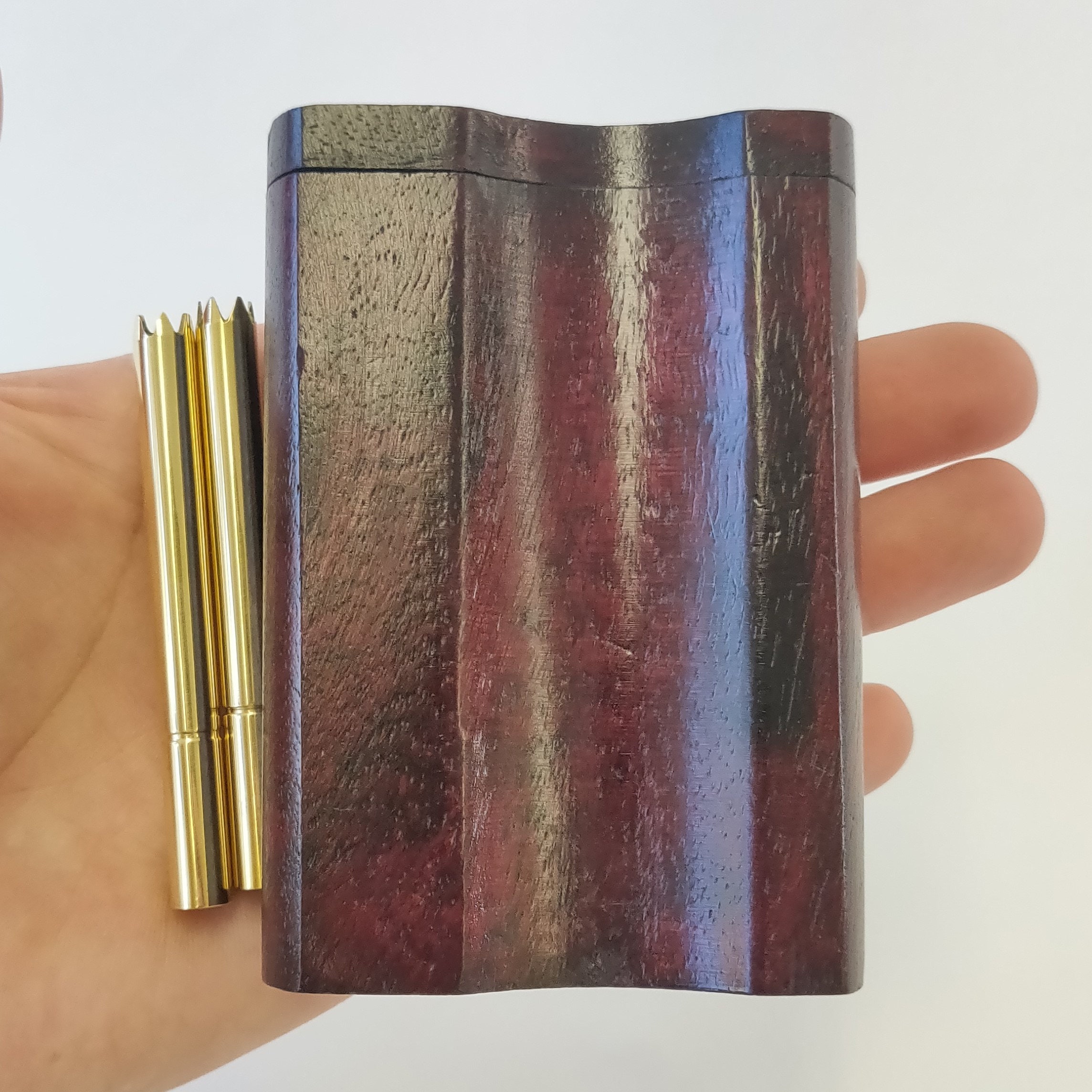 Brass One Hitter Dugout Set 2 Brass Smoking Pipes Dugout w/ | Etsy