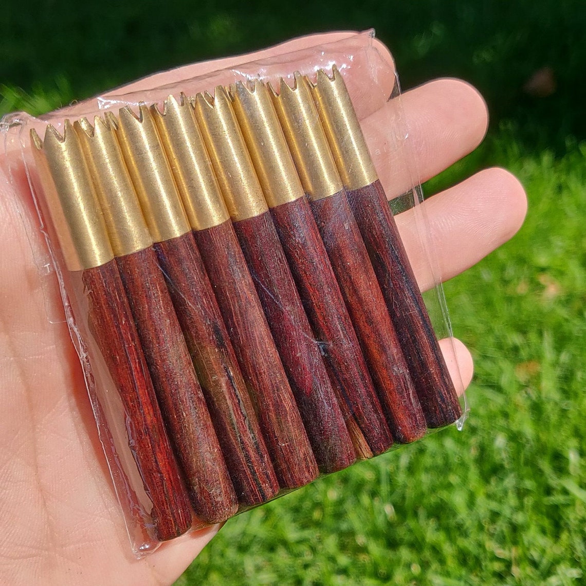 1pk - 8pk Rosewood & Brass One Hitter Bats - 3" Sneak a Smoke Pipes for ...
