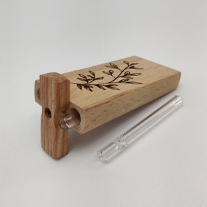 Beech Wood Vine One Hitter Dugout Box, One Hitter Bat 4 Mini Brass Pipe ...