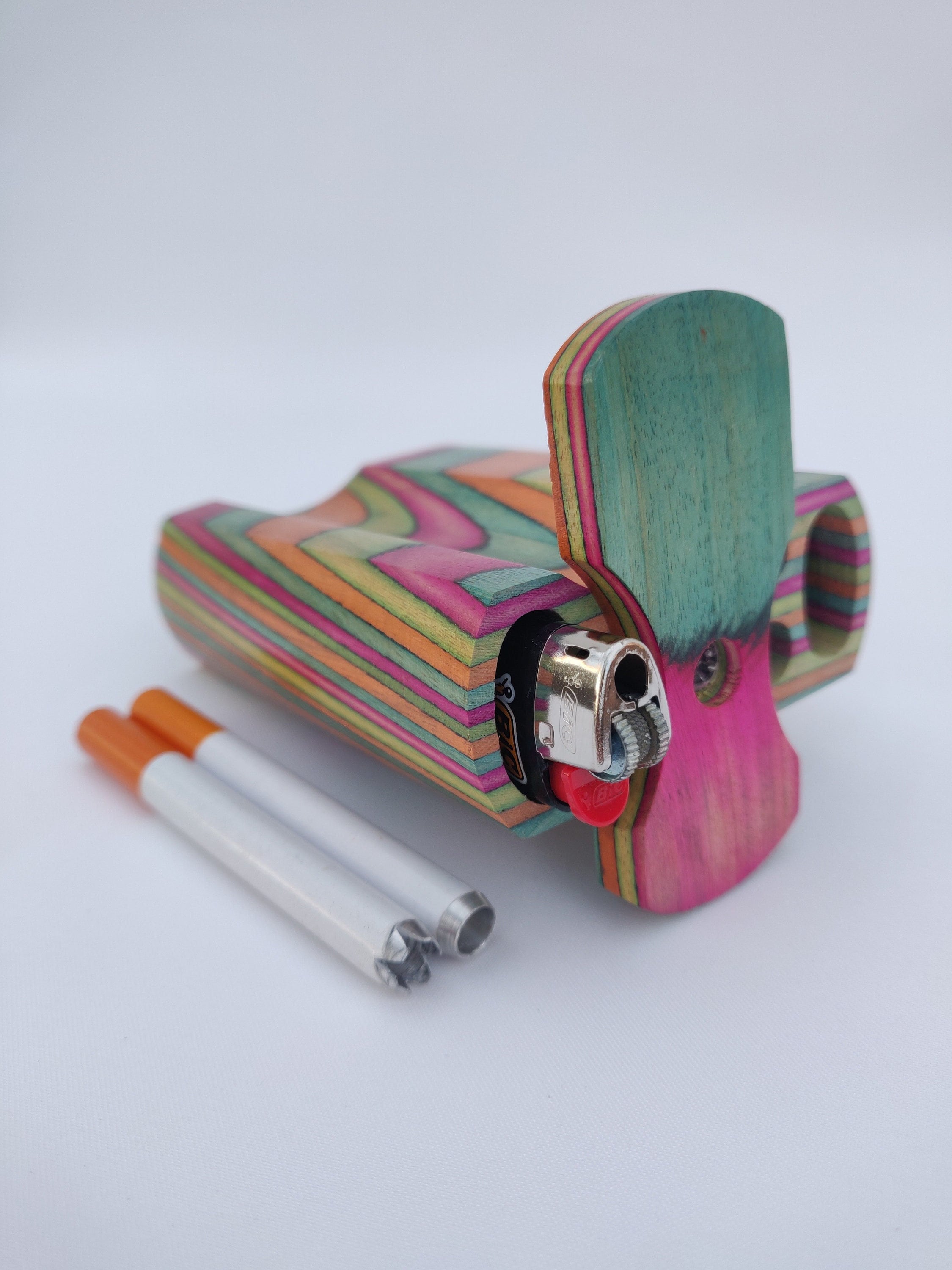 LRG Rainbow Wood Dugout Stash Box 2 One Hitter Bats Slot for - Etsy