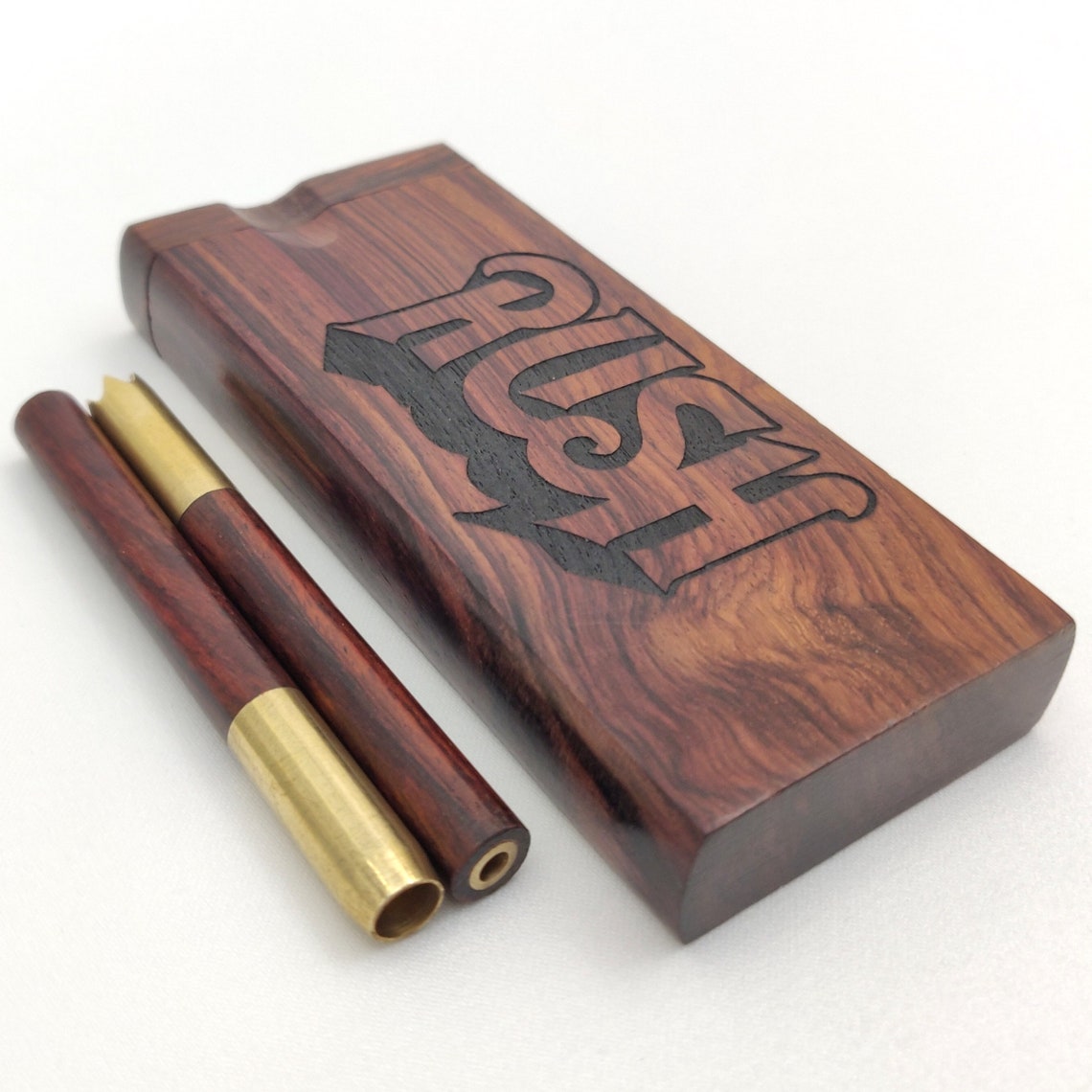 Rush Rosewood 4 Dugout Stash Box 2 3 Brass One - Etsy
