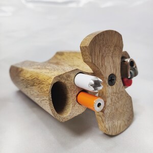 Mango Wood Dugout Smoke Box, 2 One Hitter Bats, Slot for Mini Lighter ...