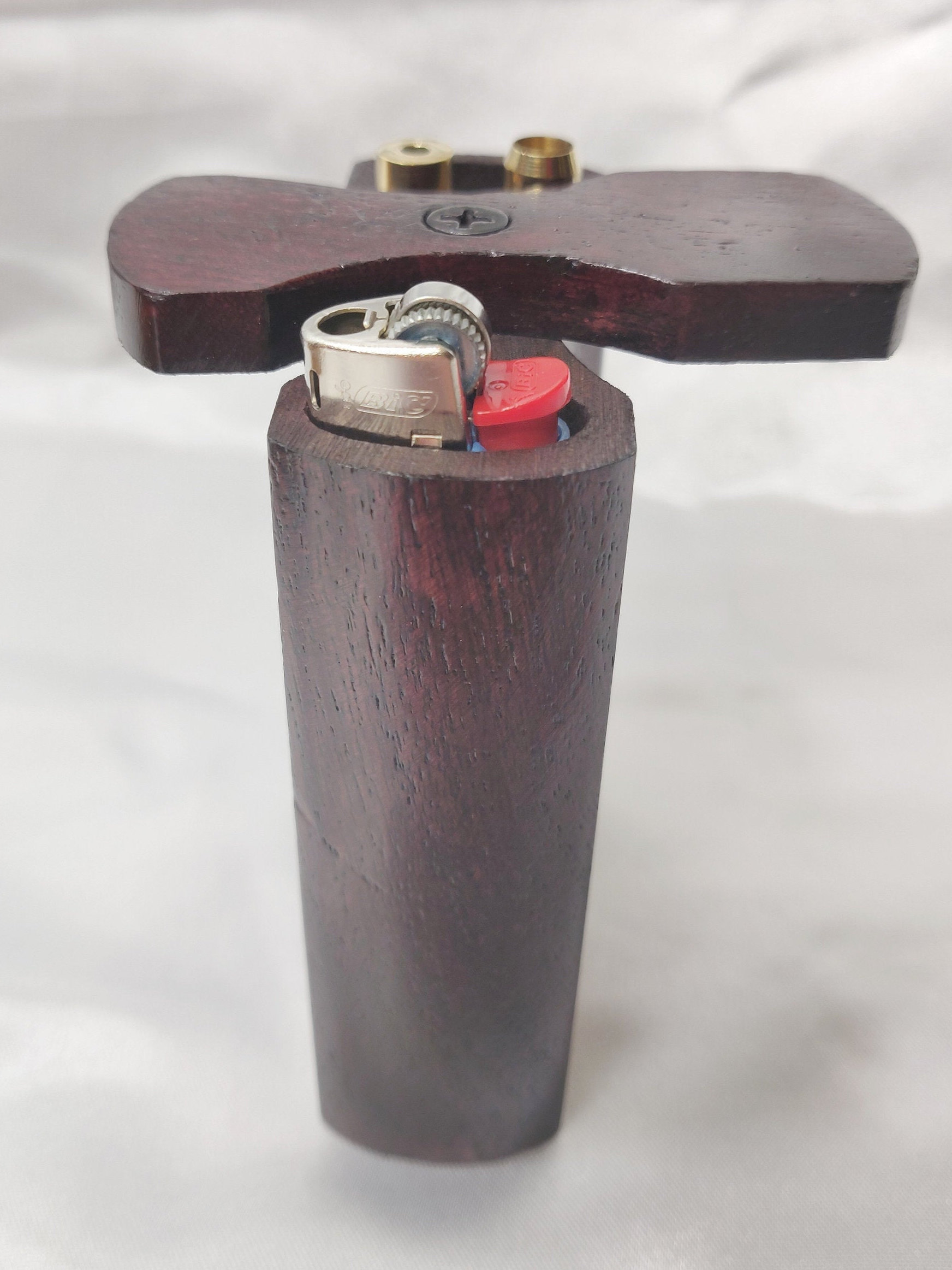 Brass One Hitter Dugout Set 2 Brass Smoking Pipes Dugout W/ - Etsy