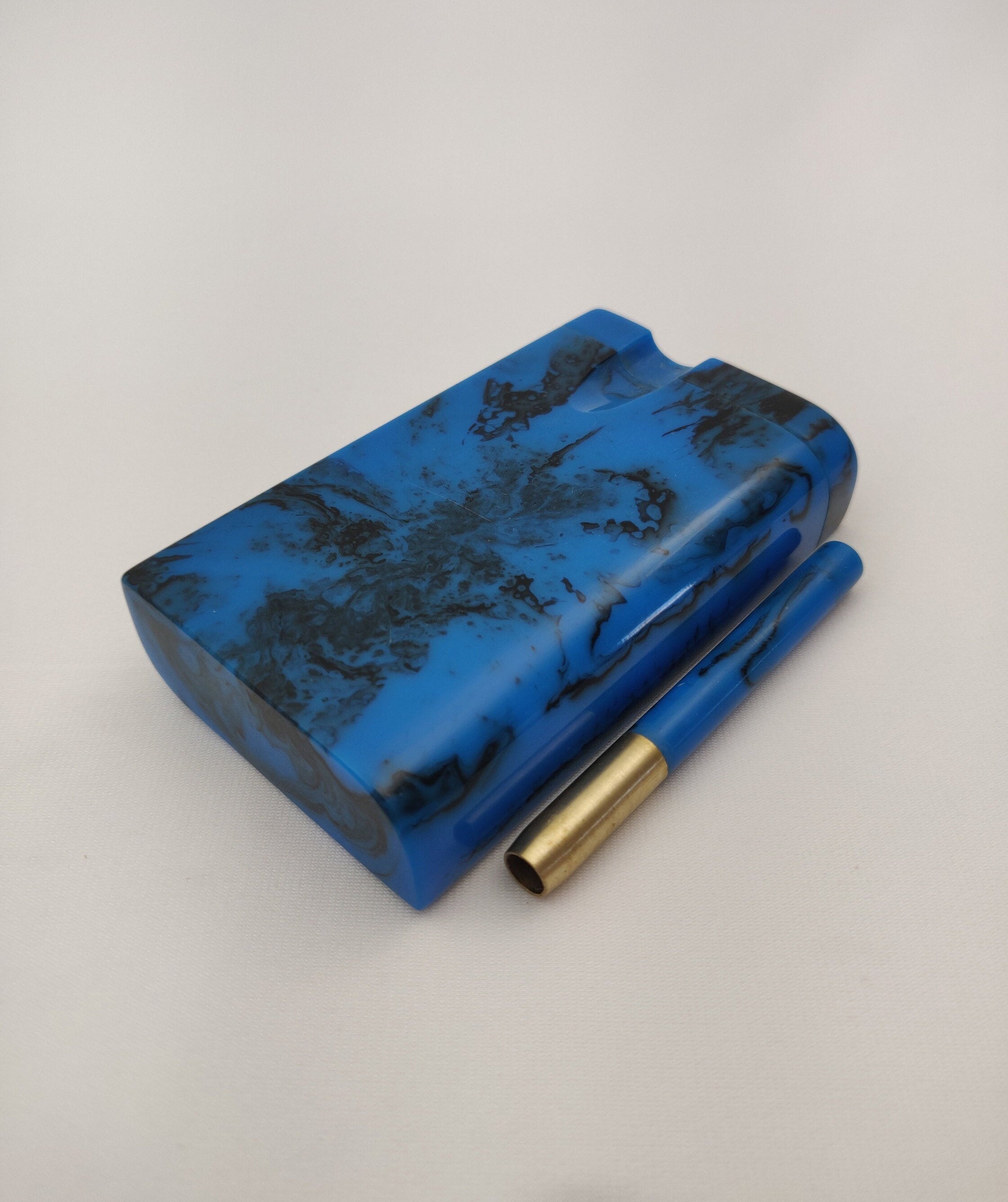 Acrylic Blue One Hitter Dugout Stash Box Magnetic Lid - Etsy
