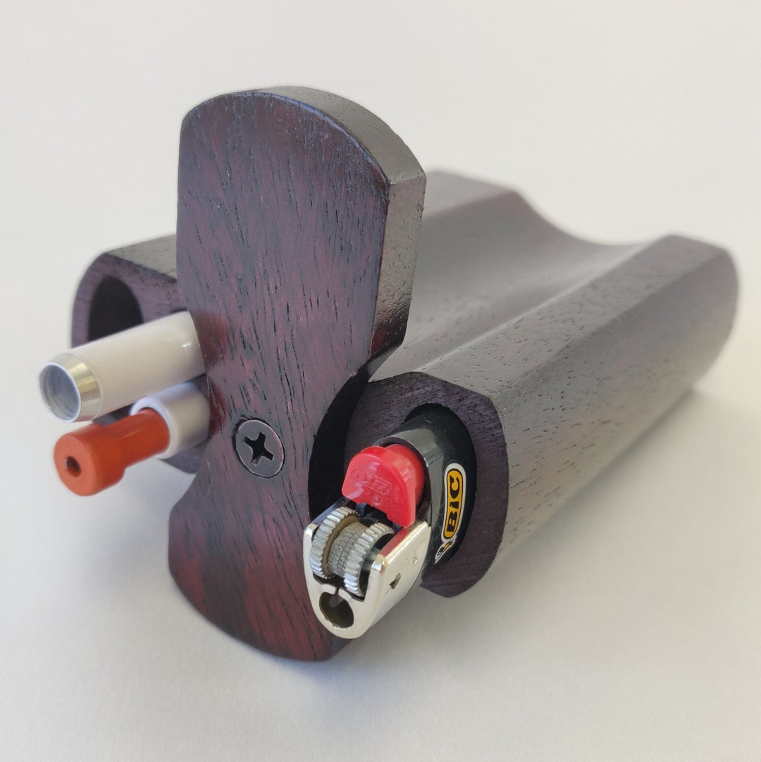 LRG Mango Wood Dugout Stash Box Rose Dyed With 2 Cigarette Self ...