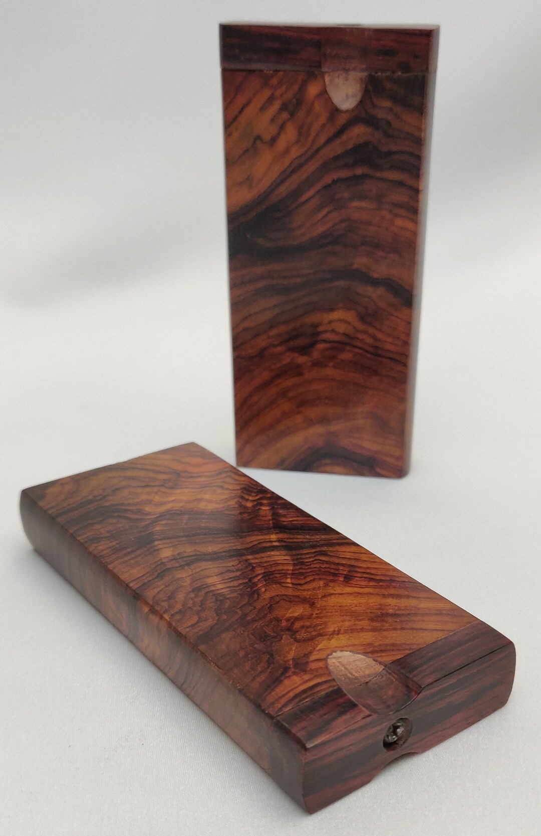Rosewood 4" Dugout Stash Box, 3" Brass One Hitter Bats W/ Rosewood ...