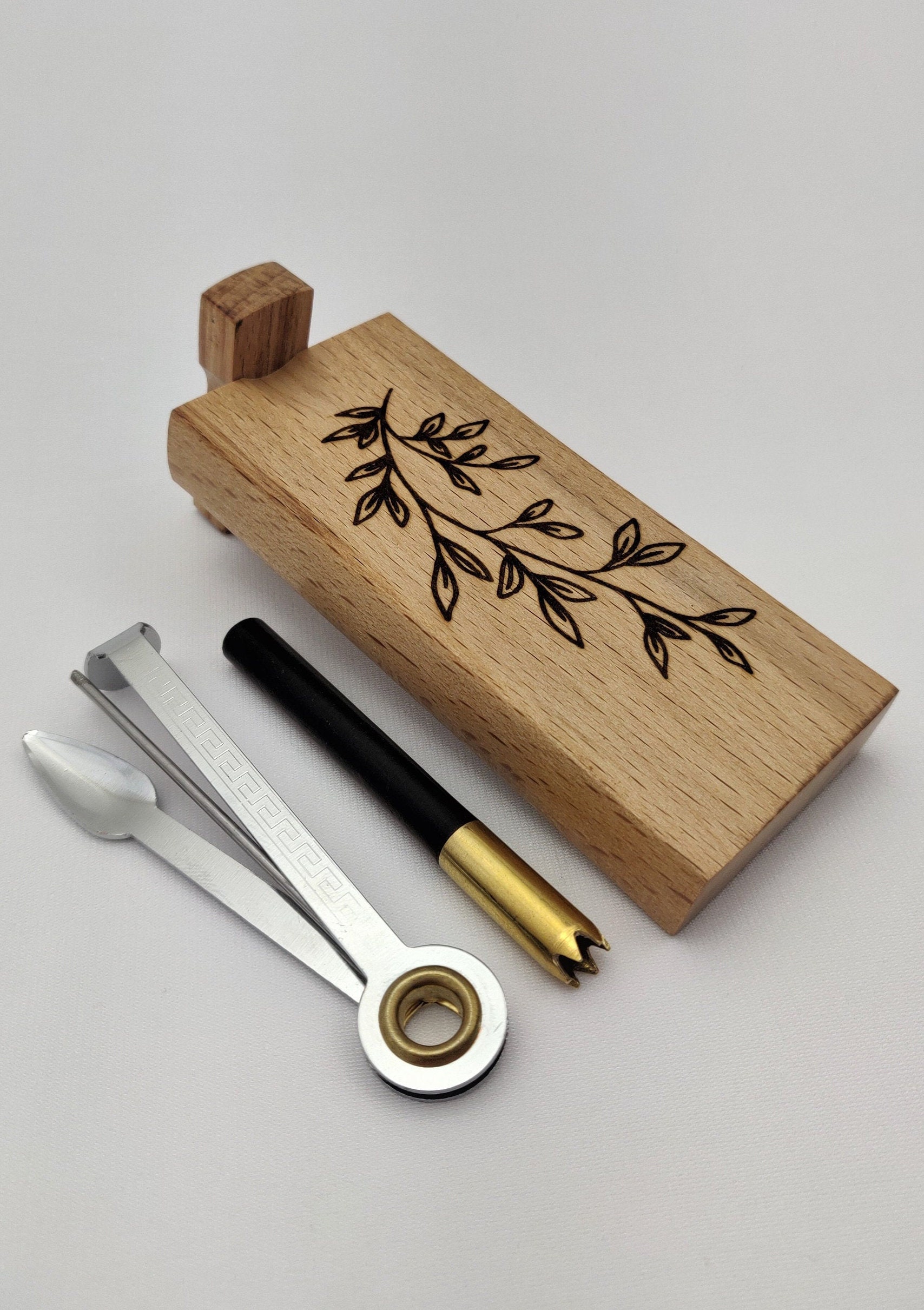 Leaf One Hitter Wooden Dugout Stash Box, Brass Bat W/ Wood Adornment ...