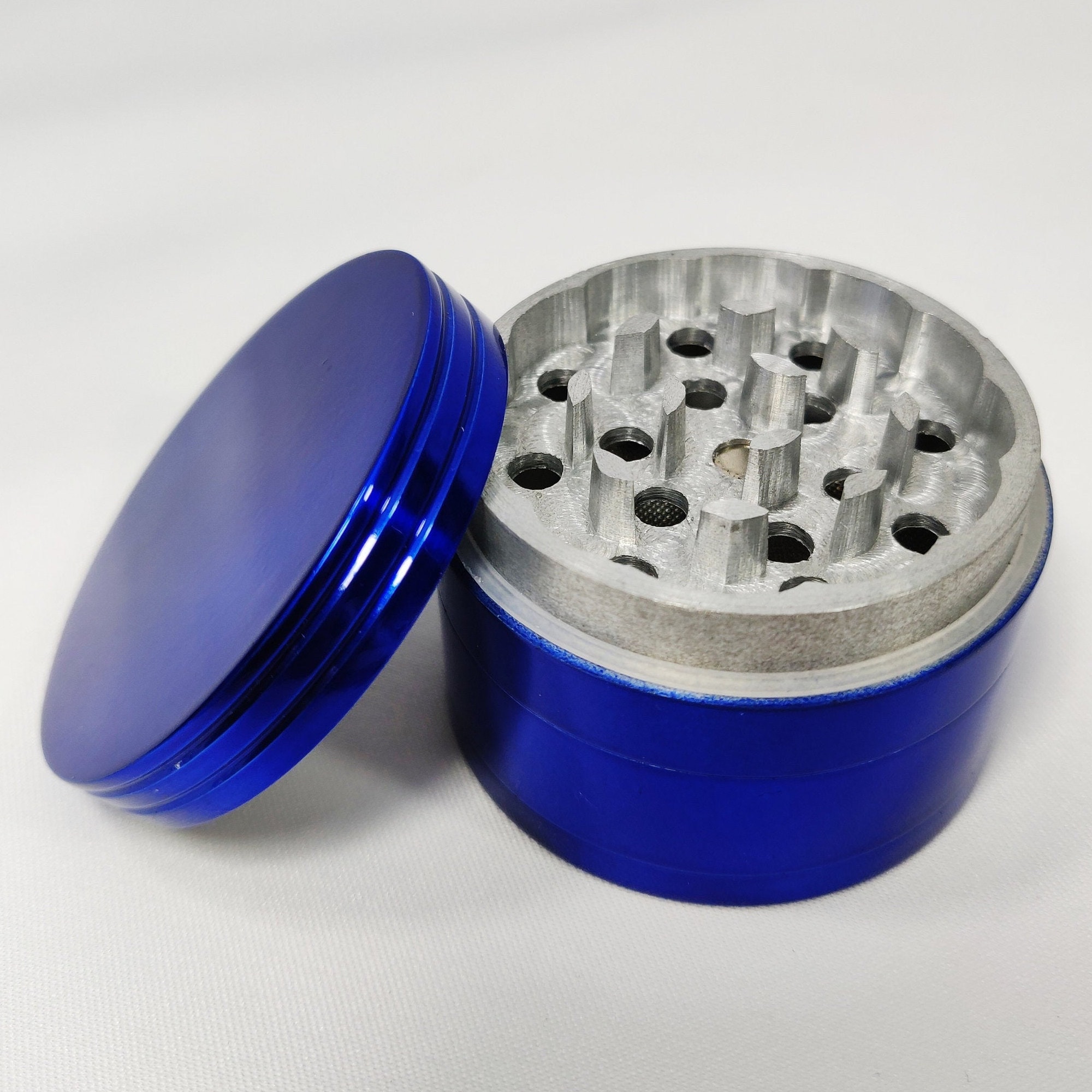 Blue 2 Inch Herb Grinder with Catcher Metal Grinder for | Etsy