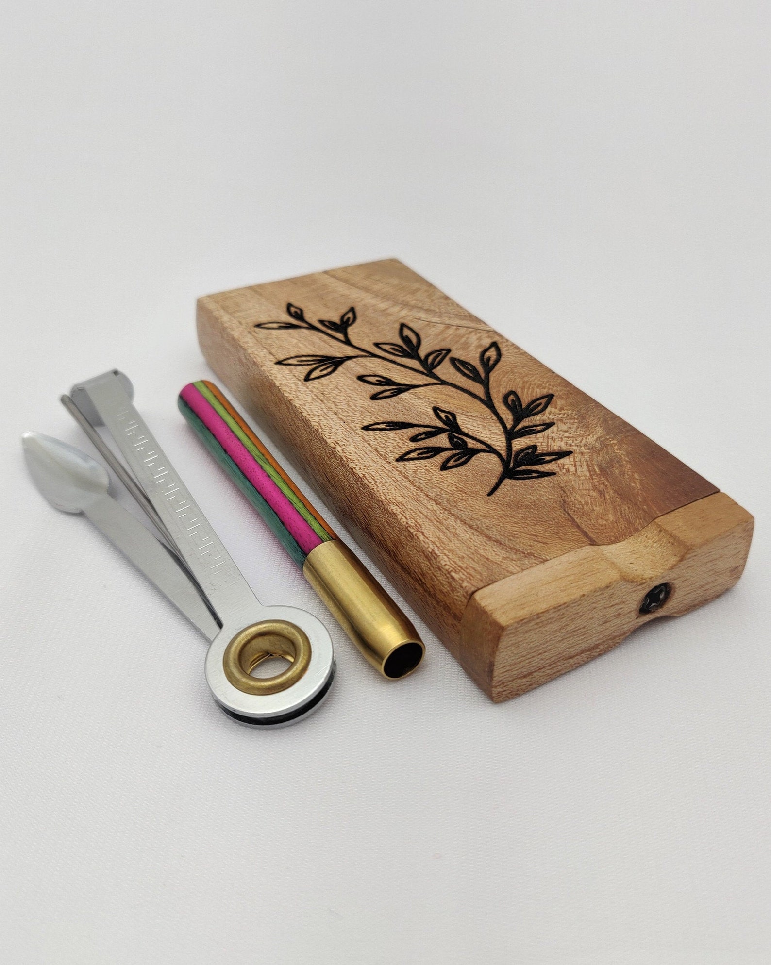 Leaf One Hitter Wooden Dugout Stash Box Brass Bat W/ Wood - Etsy