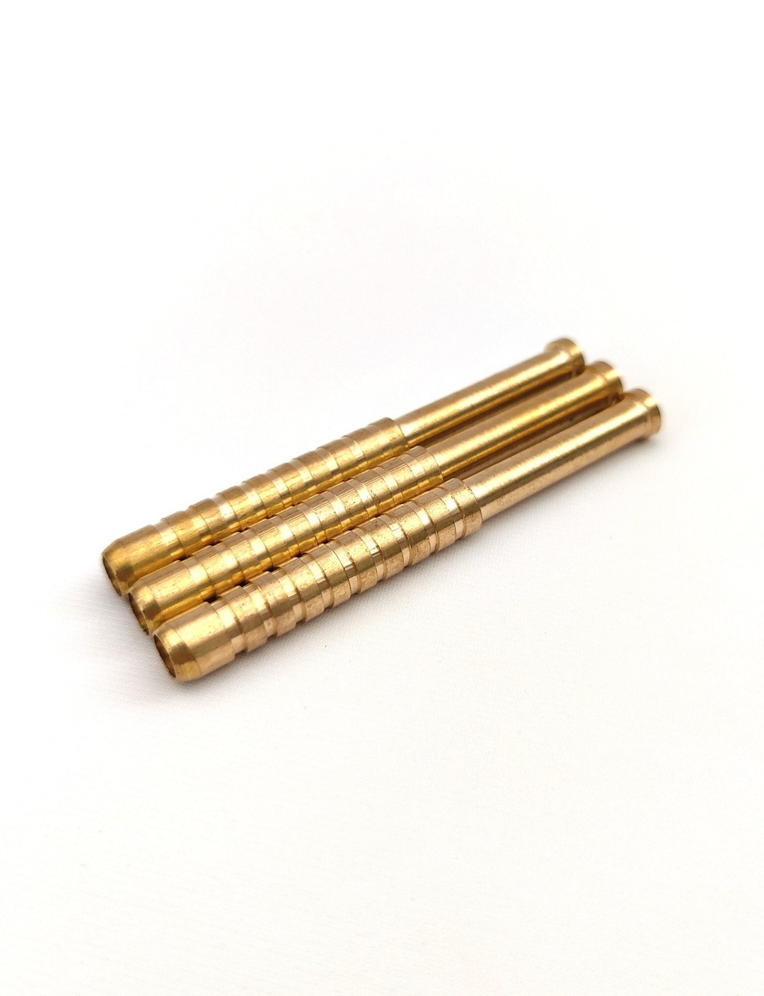 3 Inch Brass Ribbed One Hitter - Smoking Pipe, Portable Pipe for Dugout ...