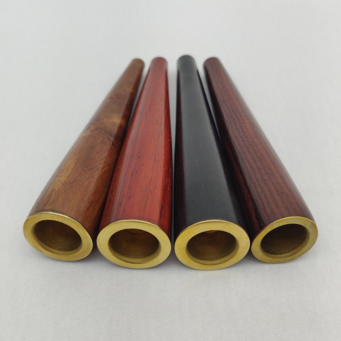 4 Pack Handmade Wooden Chillums Hardwood Brass Bowl for - Etsy