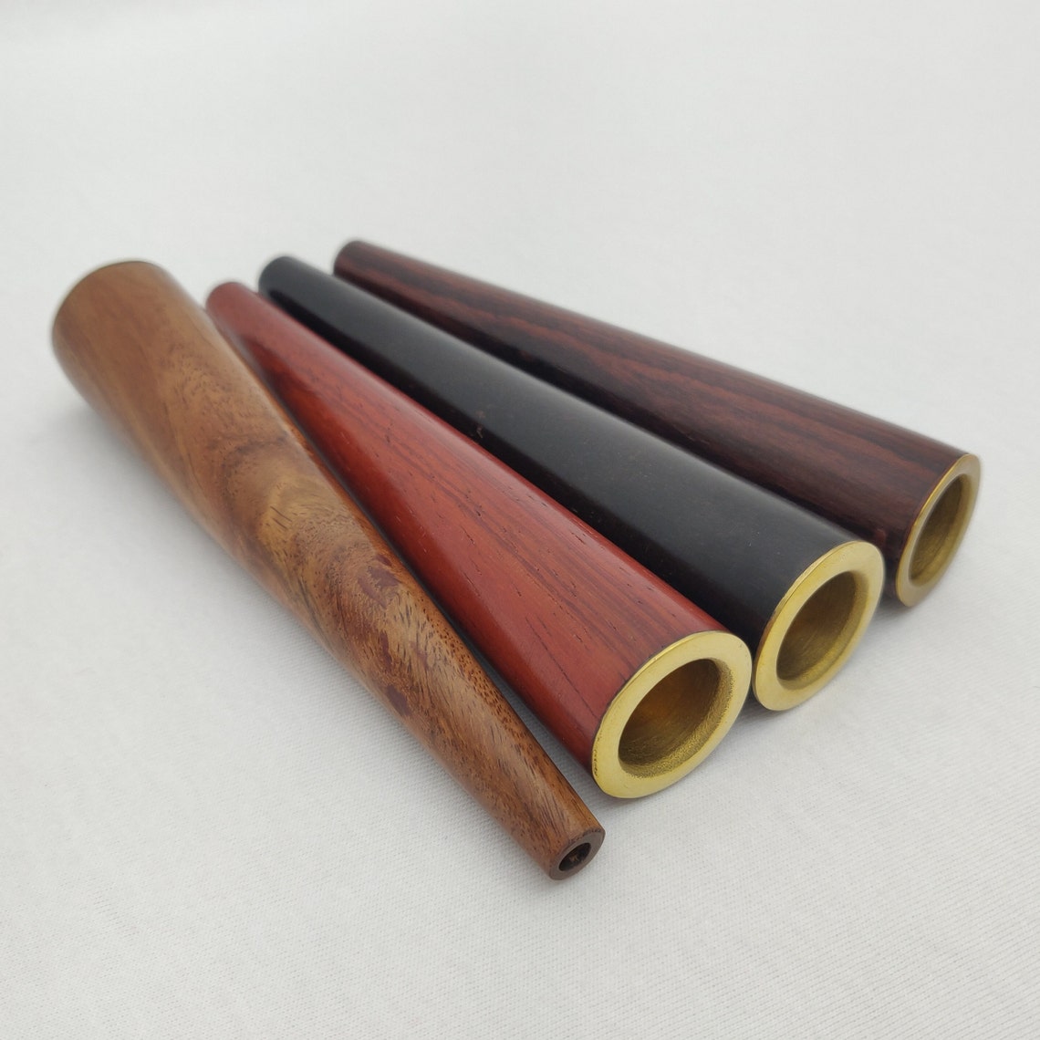 4 Pack Handmade Wooden Chillums Hardwood Brass Bowl for - Etsy