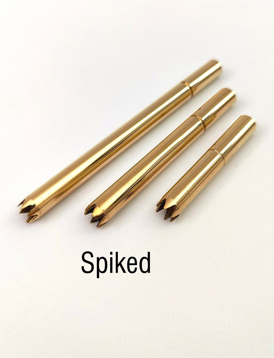 2", 3" and 4" Brass One Hitter Bats - Spiked or Smooth Smoking Pipe ...