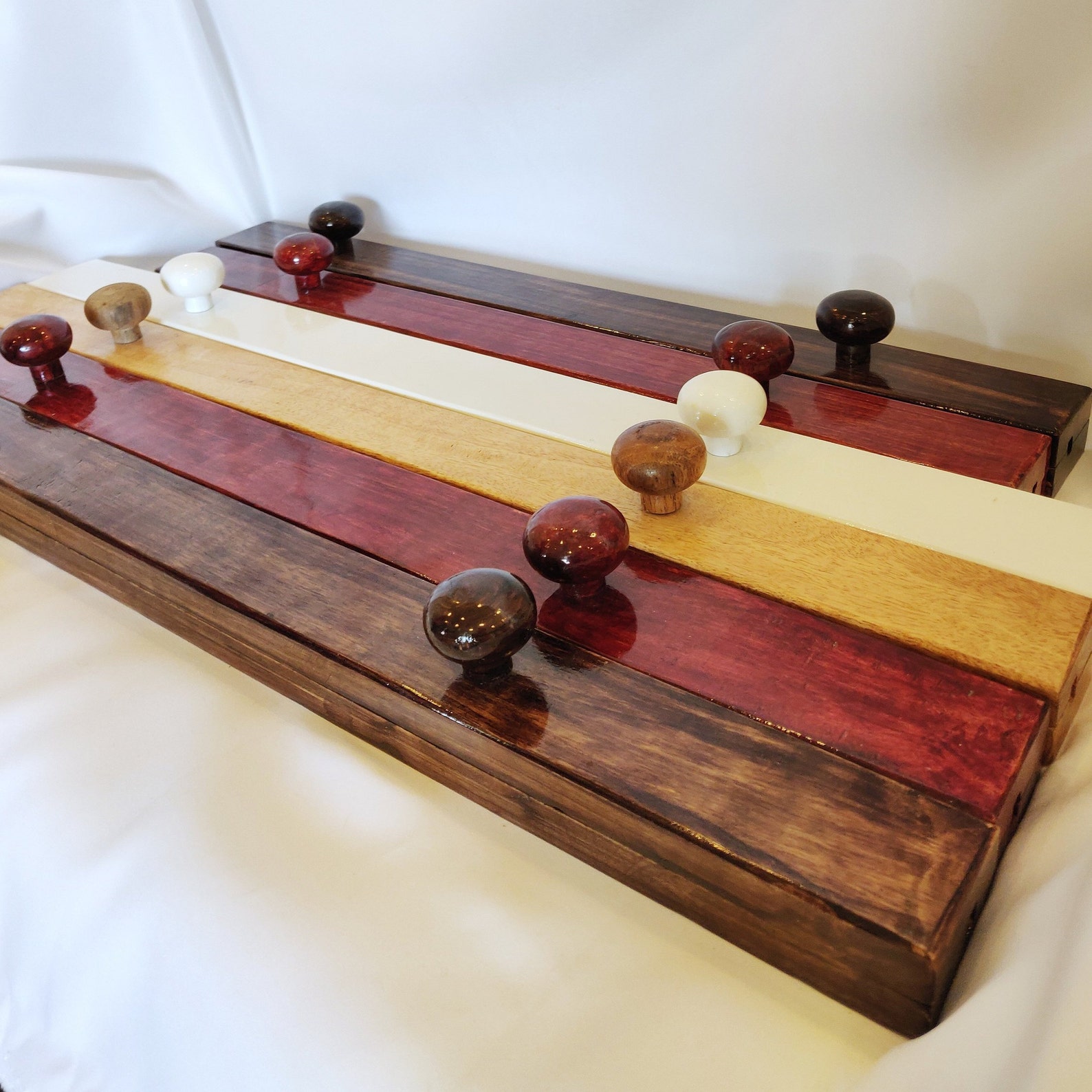 18" - 84" Mango Wood Quilt Hanger Wall Displays - Handmade Rug Tapestry ...