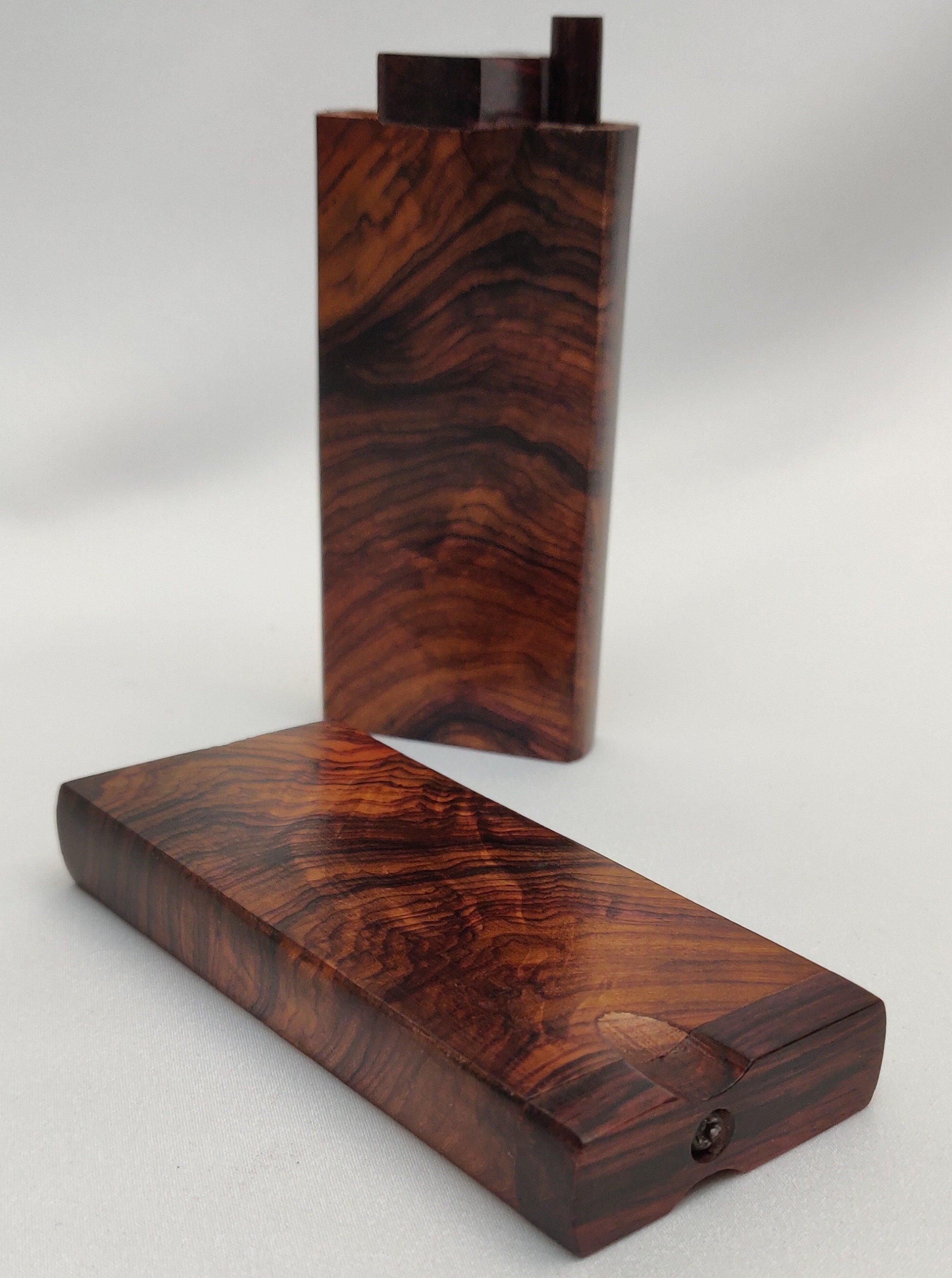 Rosewood 4" Dugout Stash Box, 3" Brass One Hitter Bats W/ Rosewood ...
