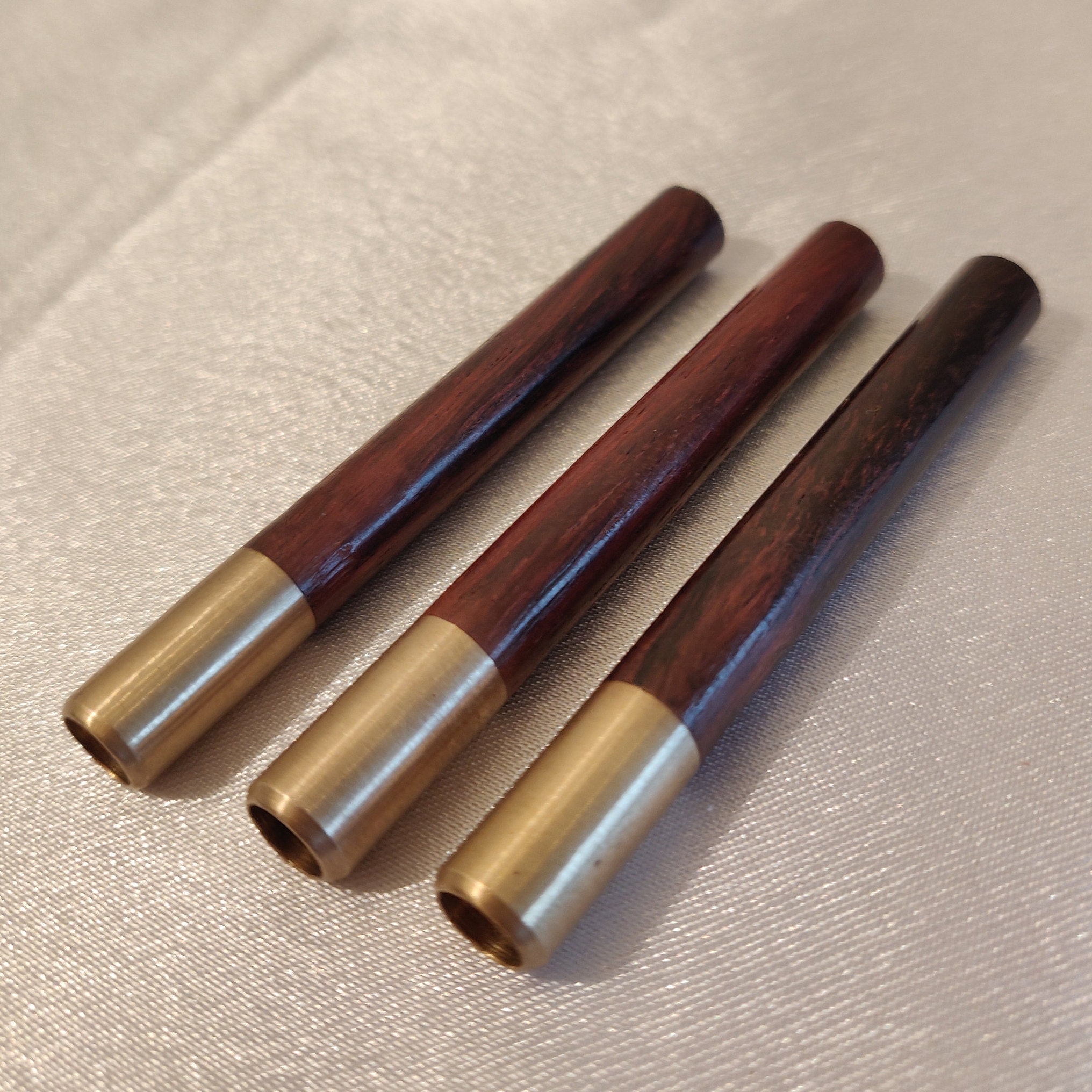 Rosewood & Brass One Hitters Hand Made Pipe 3 Brass - Etsy