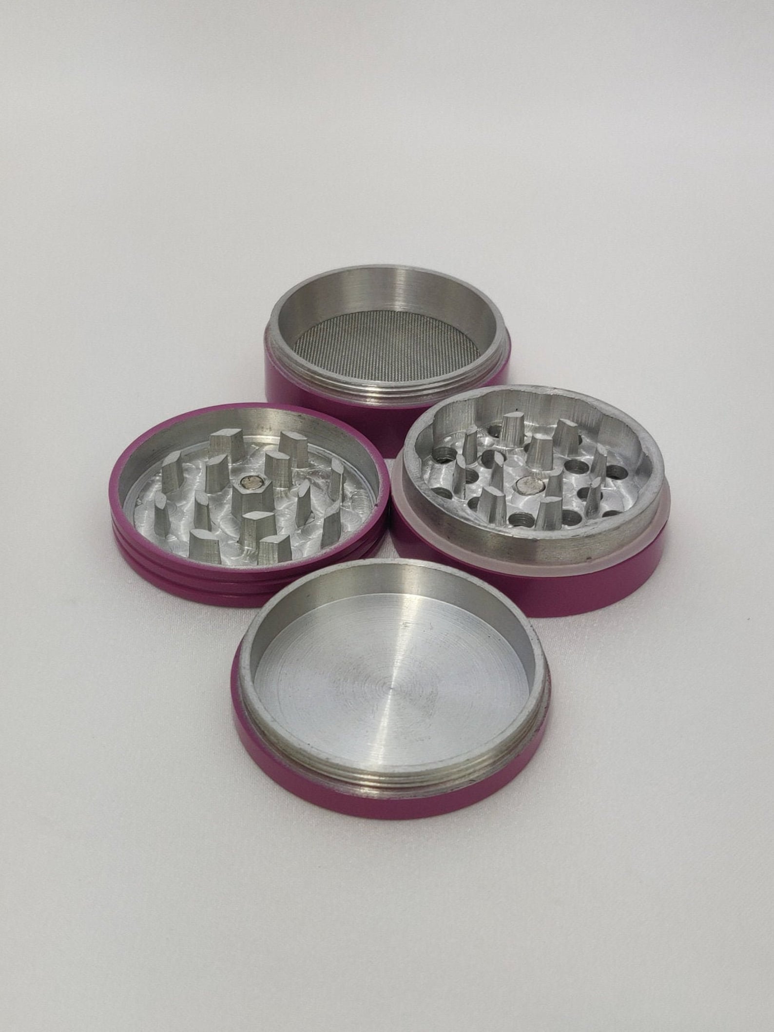Purple Herb Grinder With Catcher 2 Metal Grinder for - Etsy