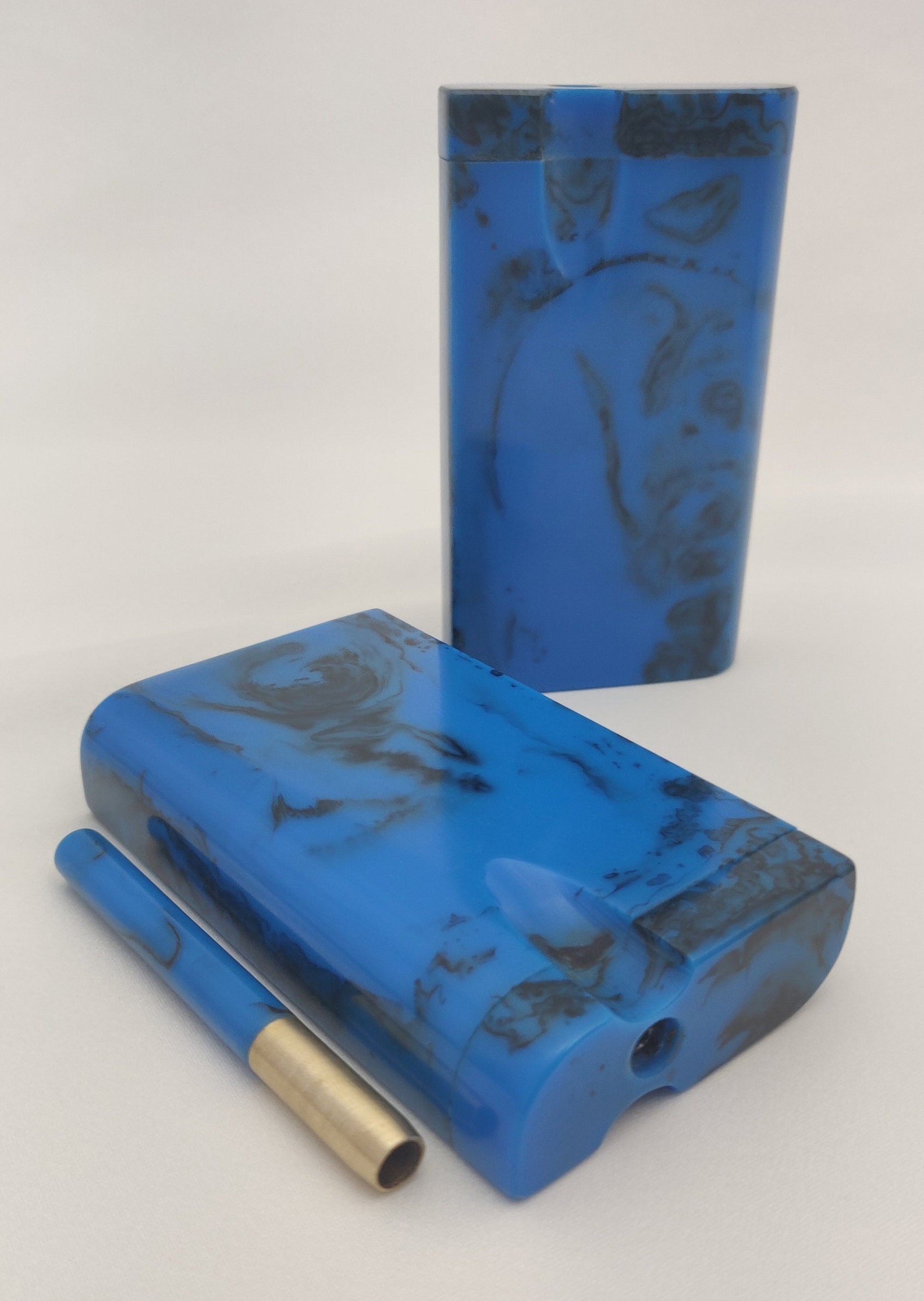 Acrylic Blue One Hitter Dugout Stash Box, Magnetic Lid, Acrylic Bat ...