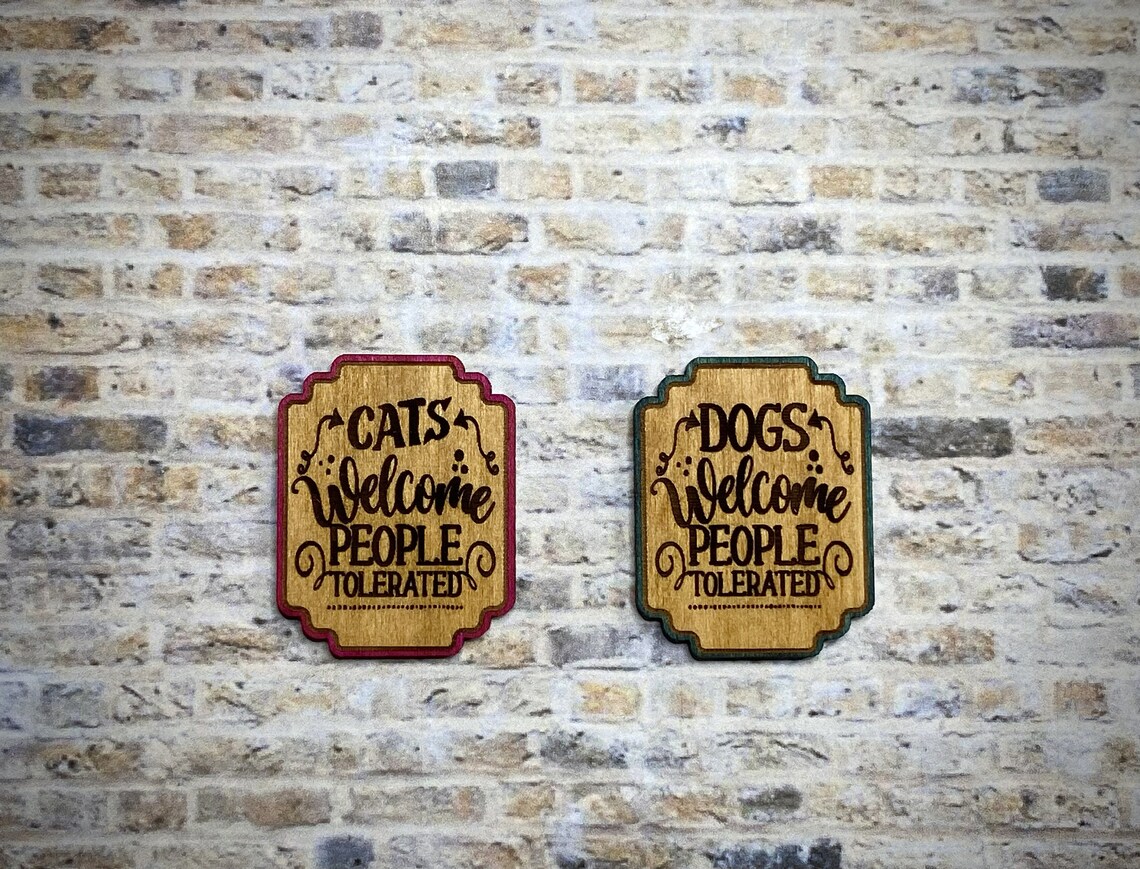 Dollhouse Miniature Cat & Dog Signs Scale 1:12 | Etsy