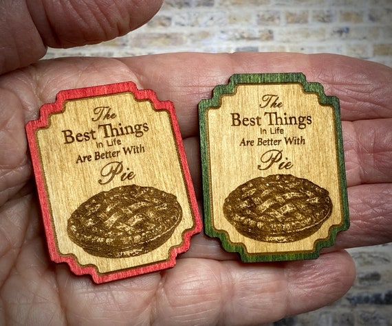 Dollhouse Miniature Pie Sign With or Without a Magnet Scale - Etsy