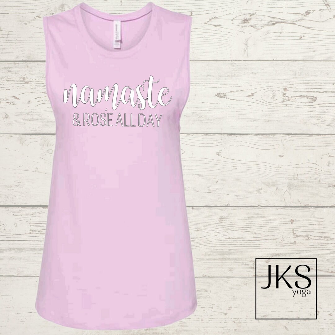 NAMASTE & Rose All Day Tank Custom by Request - Etsy