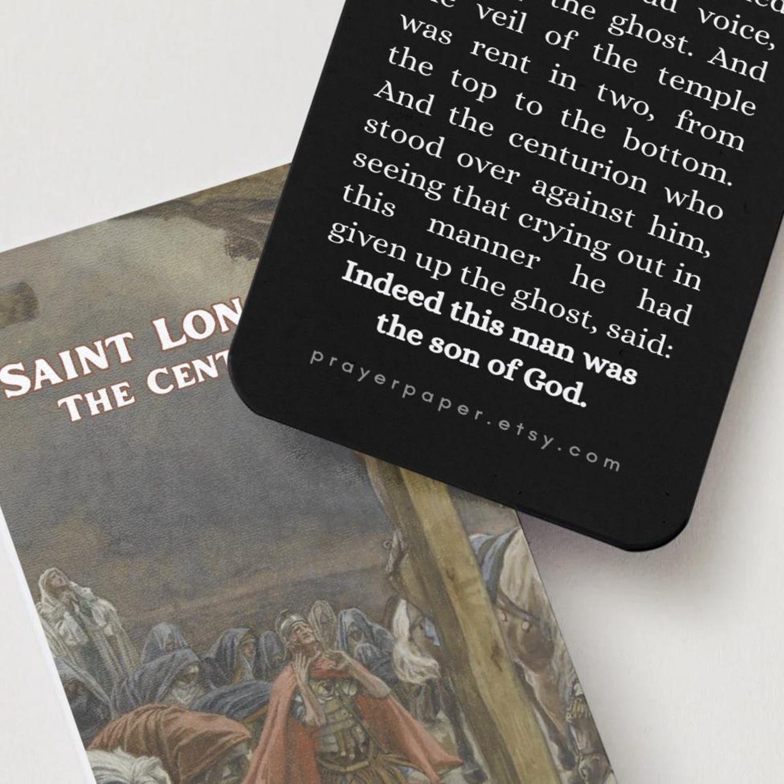 Saint Longinus the Centurion Catholic Prayer Card Set: Lectio Divina ...