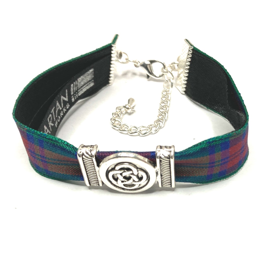 Lindsay Scottish Tartan Celtic Centre Bracelet With Gift Bag. Handmade ...