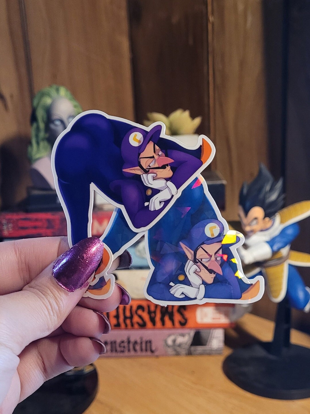 Waluigi Jack-o-pose Sticker - Etsy