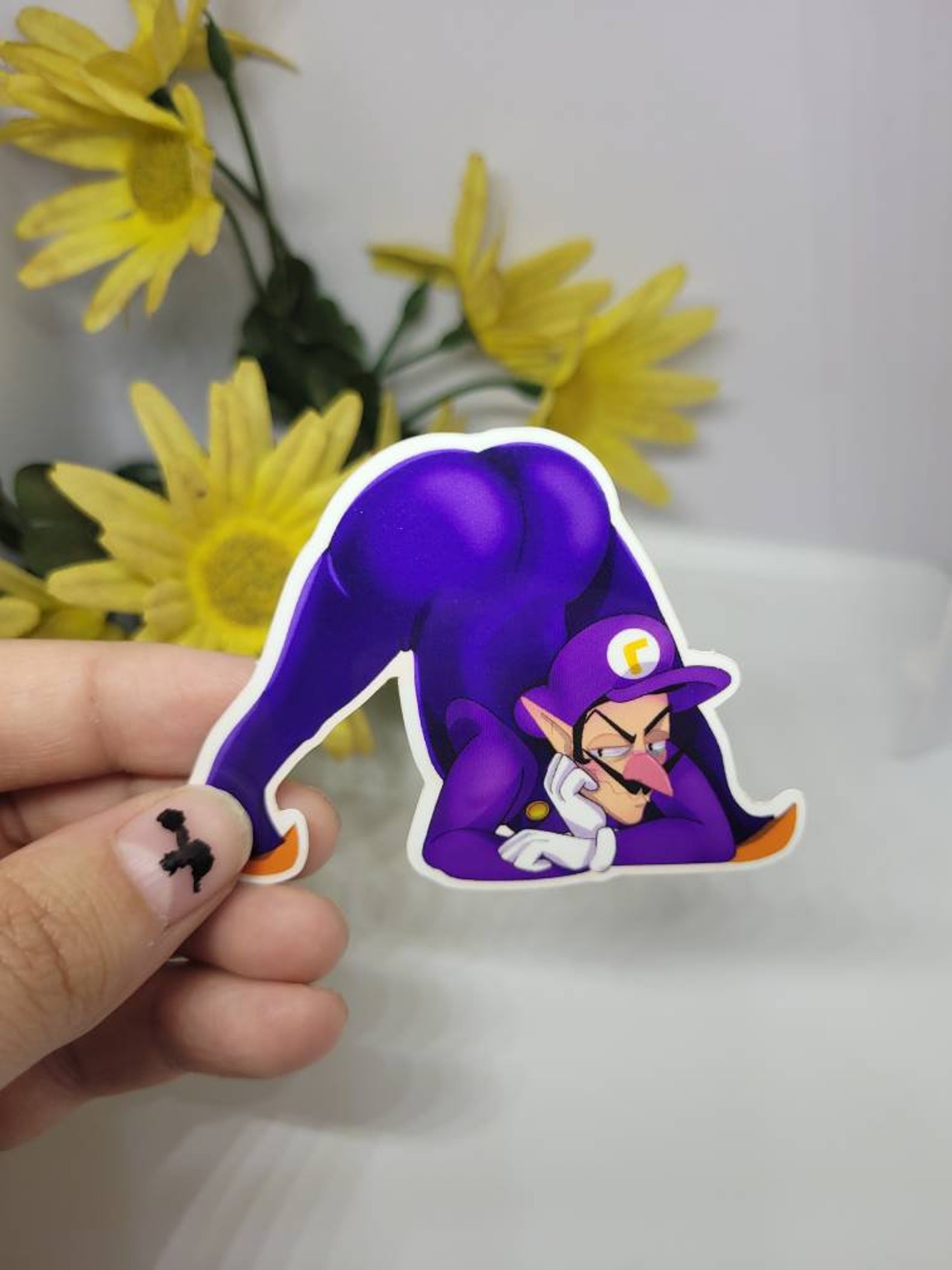 Waluigi Jack-o-pose Sticker - Etsy