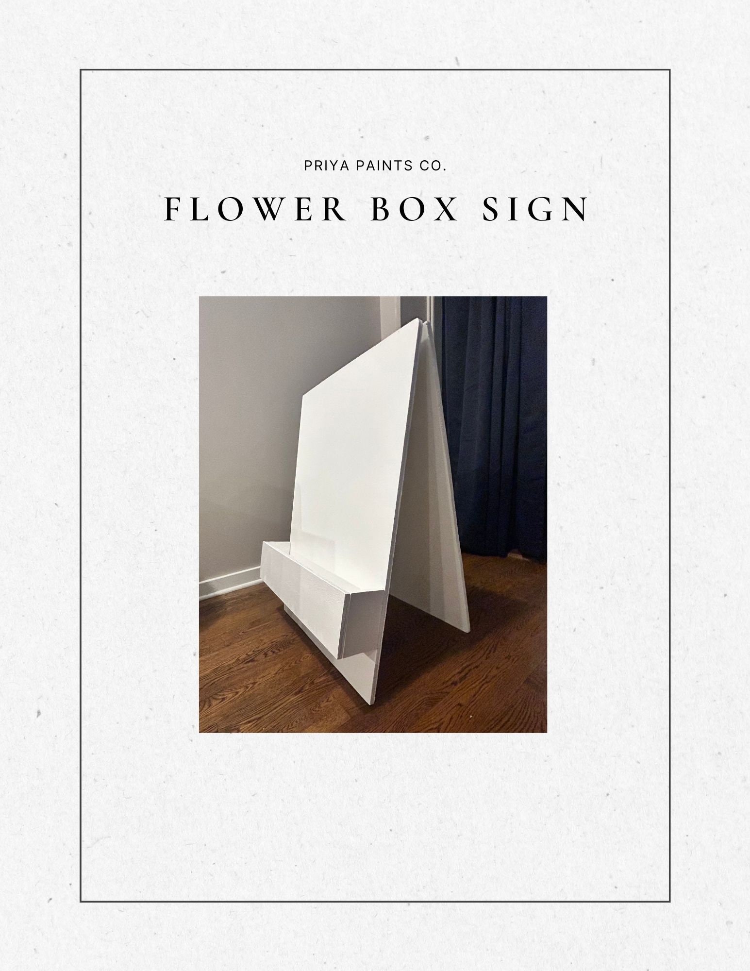 Flower Box Sign - PDF Instructions - Etsy