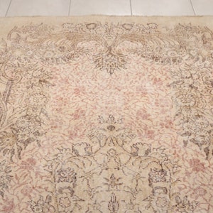 Rugs for Living Room, Vintage Area Rug, Large Size Rug, Cream Color Rug ...