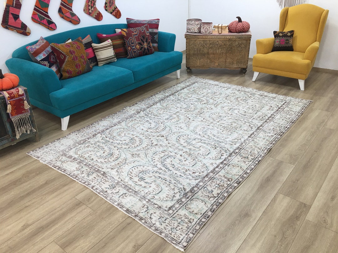 Oriental Rug, Turkish Rug, Outdoor Rug, Vintage Rug, Oushak Rug ...