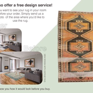 Orange Black Rug, Aisle Rug, Long Size Rug, Farmhouse Rug, Entryway Rug ...