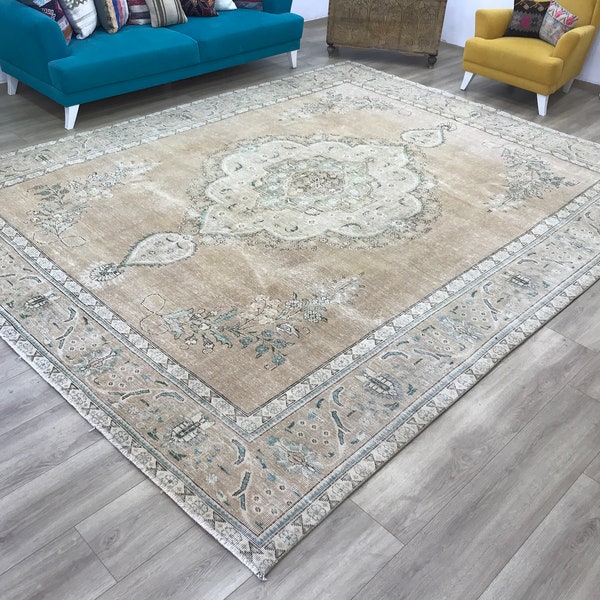 Large Vintage Turkish Rug - Etsy