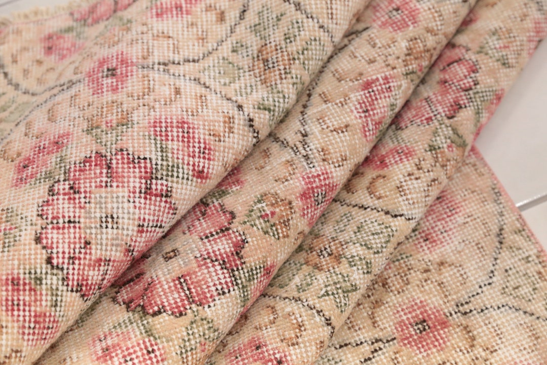 Pastel Rug, Flower Pattern Rug, Antique Rug, Pretty Rug, Turkish Rug ...