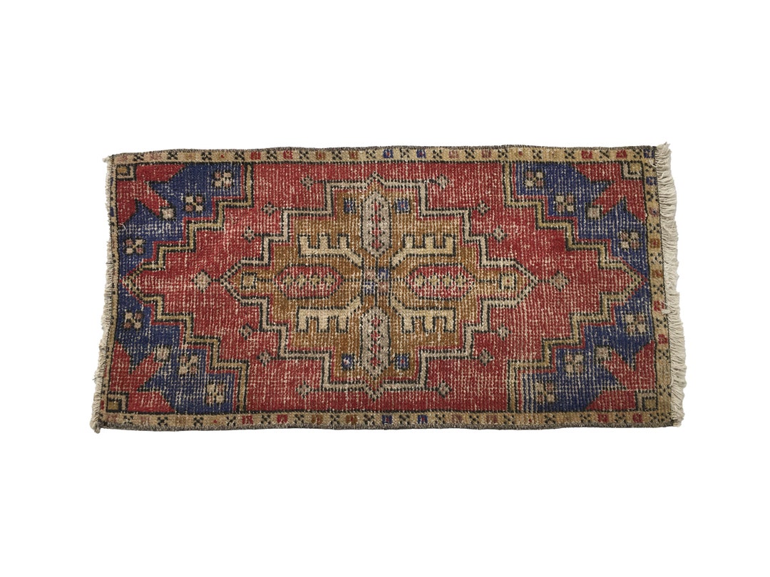 Framed Vintage Rug, Arabic Style Rug, Ethnic Runner, Stair Front Rug ...