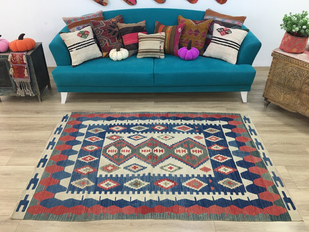 Boho tapijt, turkse kelim tapijt, vintage tapijt, antieke kelim tapijt ...