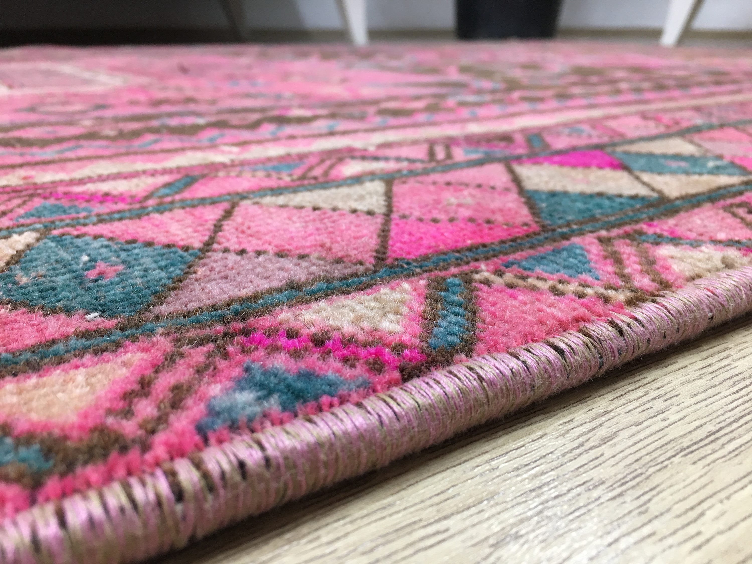 Pink Runner Rug, Handmade Rug, Hallway Rug, Kitchen Rug, Stair Rug ...