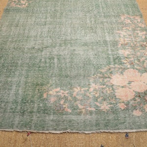 Green Turkish Rug, Handmade Area Rug, Bohemian Rug, Rug for Living Room ...