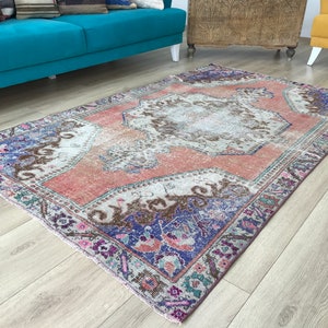 Soft Color Rug, Handmade Wool Rug, Lounge Rug, Entry Rug, Botanic Rug ...