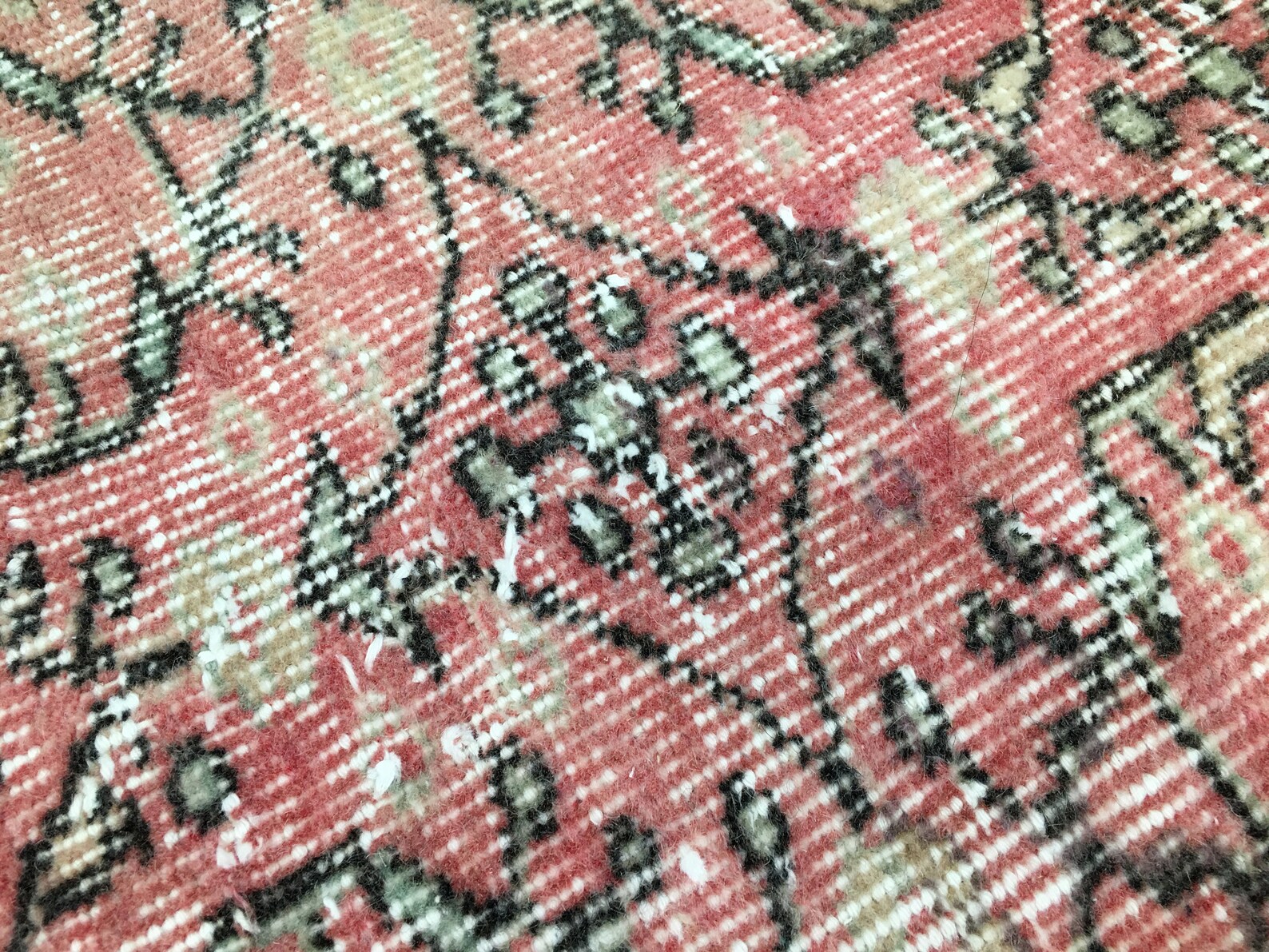 Muted Pink Rug Small Turkish Rug Bohemian Rug Wool Rug | Etsy