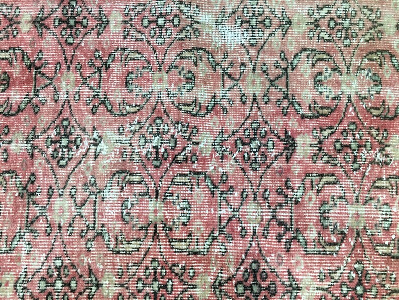 Muted Pink Rug Small Turkish Rug Bohemian Rug Wool Rug | Etsy