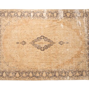 Neutral Rug, Turkish Area Rug, Faded Color Rug, Oushak Rug, Living Room ...